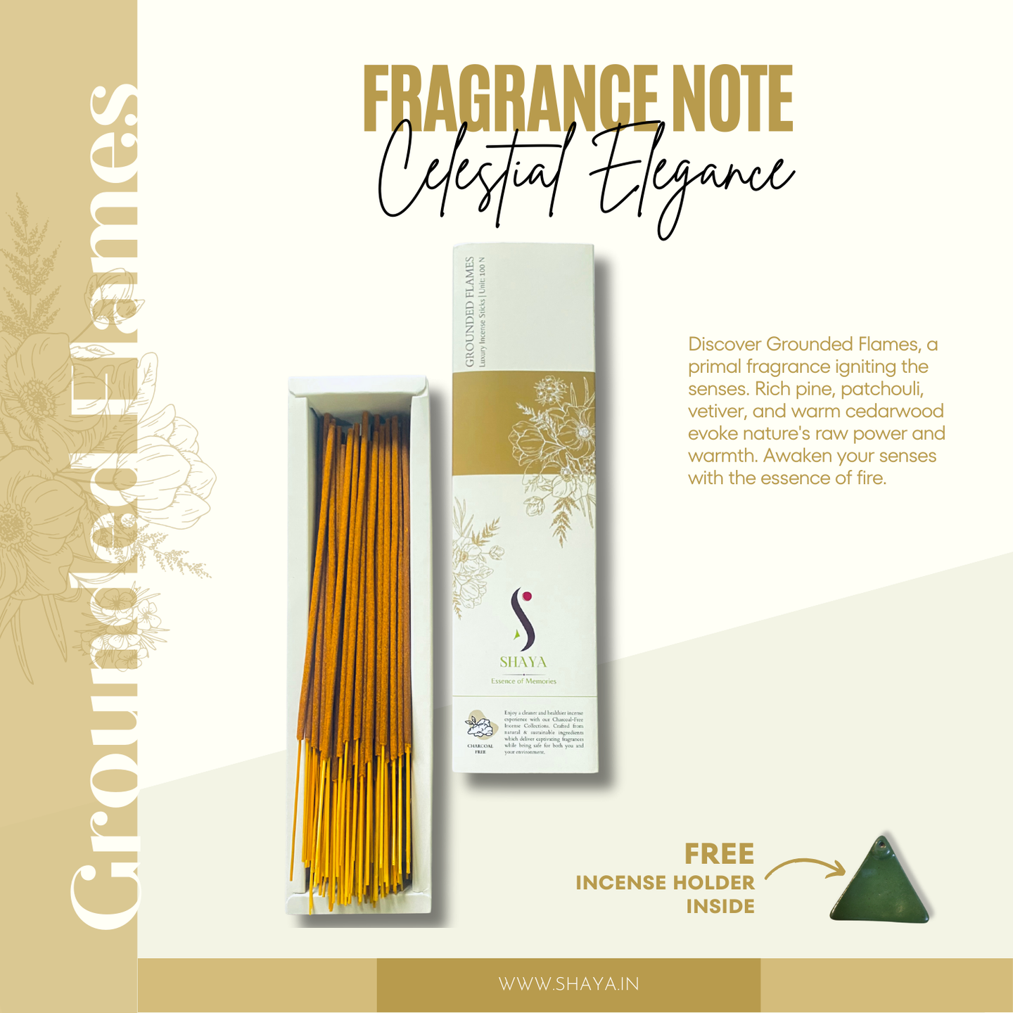 Grounded Flames | Luxury Incense Sticks | Element: Fire | Fragrance ...